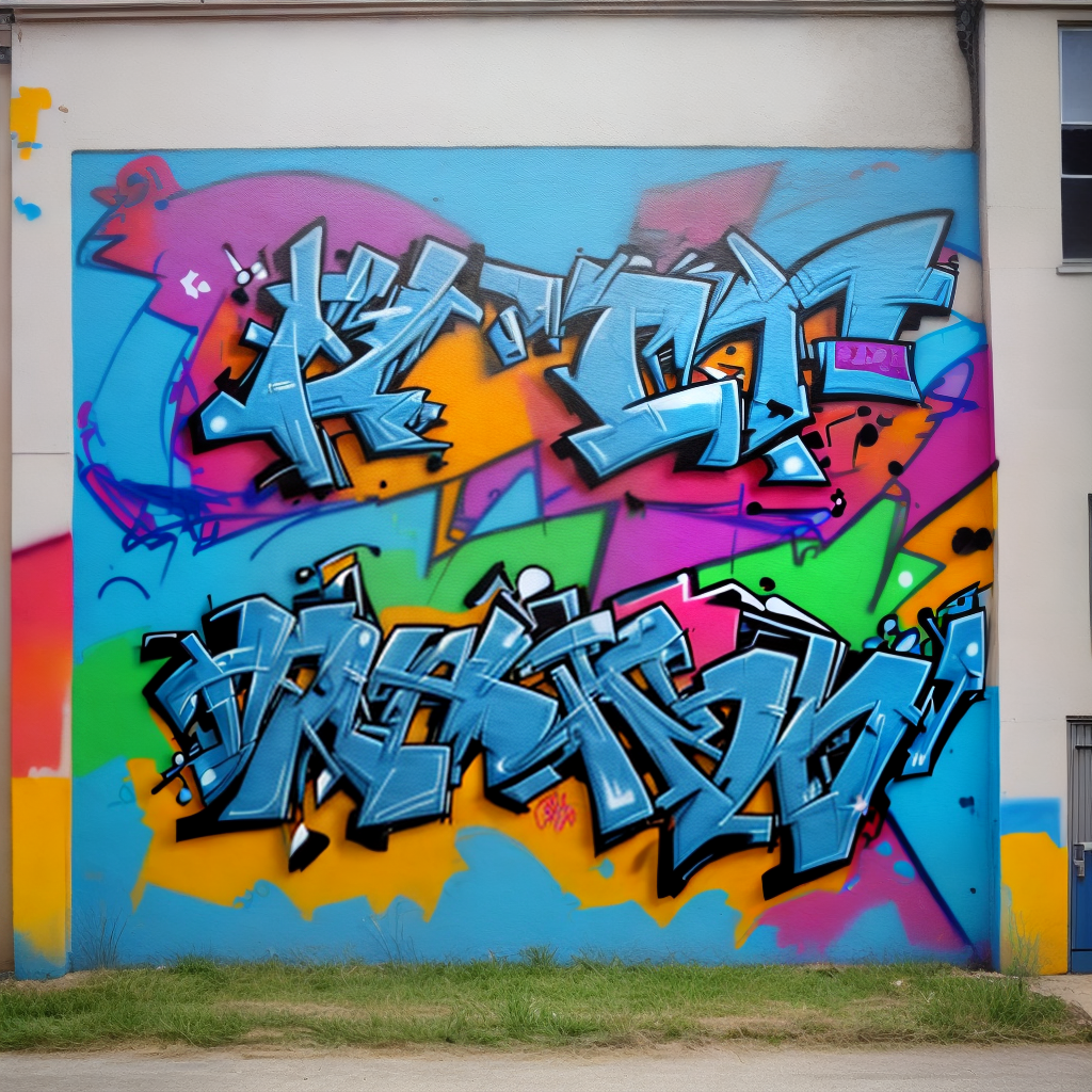 a happy family graffiti art