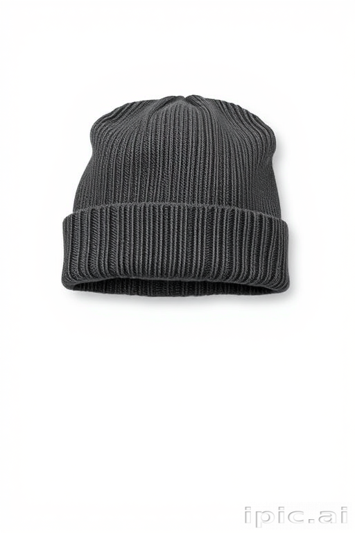 Cozy and Stylish Dark Gray Knit Beanie for Cold Weather Fashion