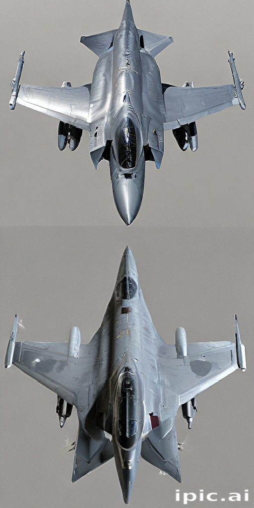 Highly Detailed Aerial View of a Modern Fighter Jet Model