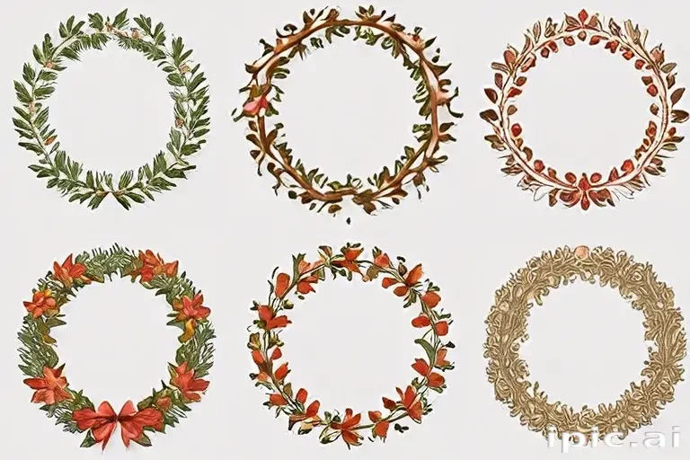 Beautiful Collection of Hand-Illustrated Floral Wreath Designs for ...