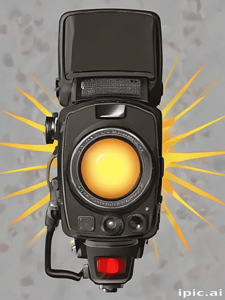 Vintage Camera with Flash, Capturing Moments in Stunning Detail and Style