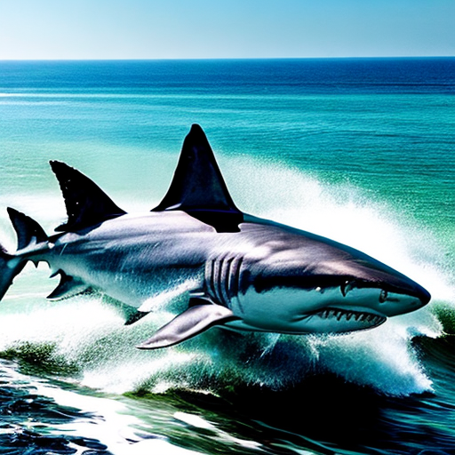 Shark with machine gun