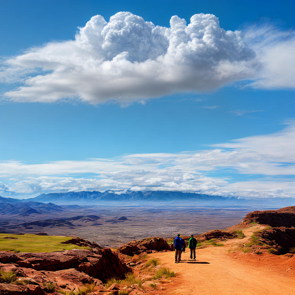 can you create me an image with clouds and people dreaming of bettering ...