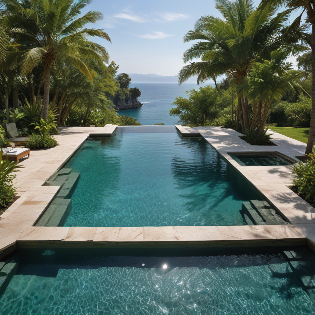 Stunning Tropical Oasis: Serene Infinity Pool Overlooking Breathtaking ...