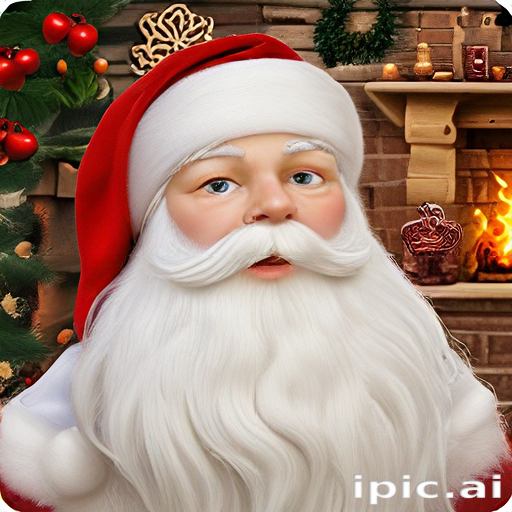 Charming Santa Claus Surrounded by Christmas Decorations and a Cozy ...