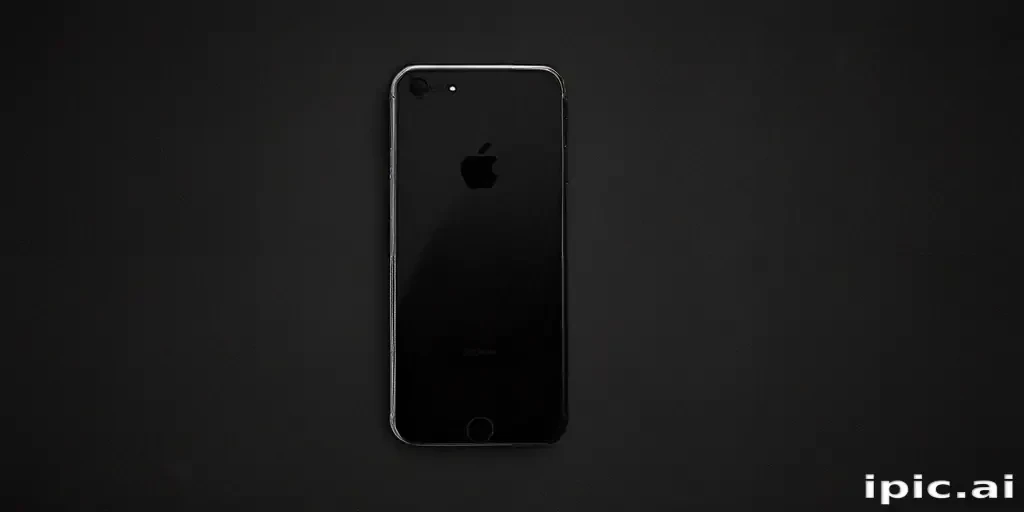 Elegant Black iPhone 7 Showcased Against a Sleek Dark Background