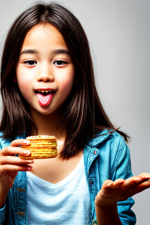 eating a biscuit