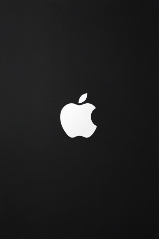 Iconic Apple Logo on a Sleek Black Background Representing Innovation ...