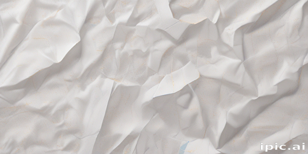 Textured Close-Up of Crumpled White Paper with Subtle Shadows and ...