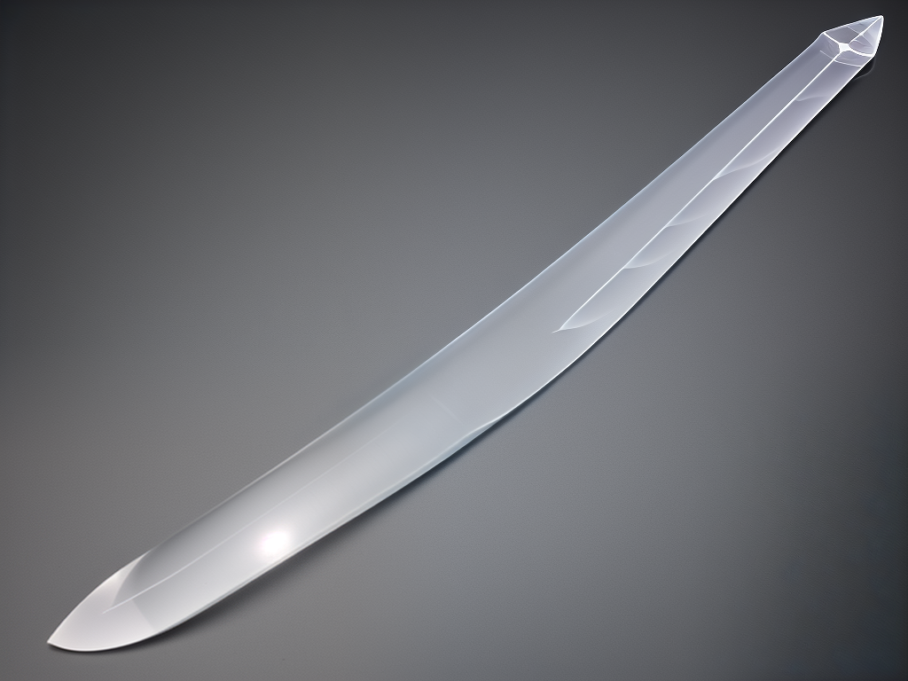 A Stunningly Crafted Transparent Sword Displaying Intricate Design and ...