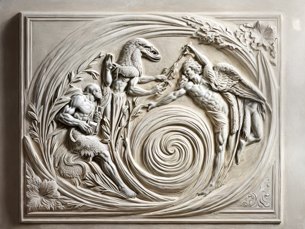 decorative plaster bas-relief