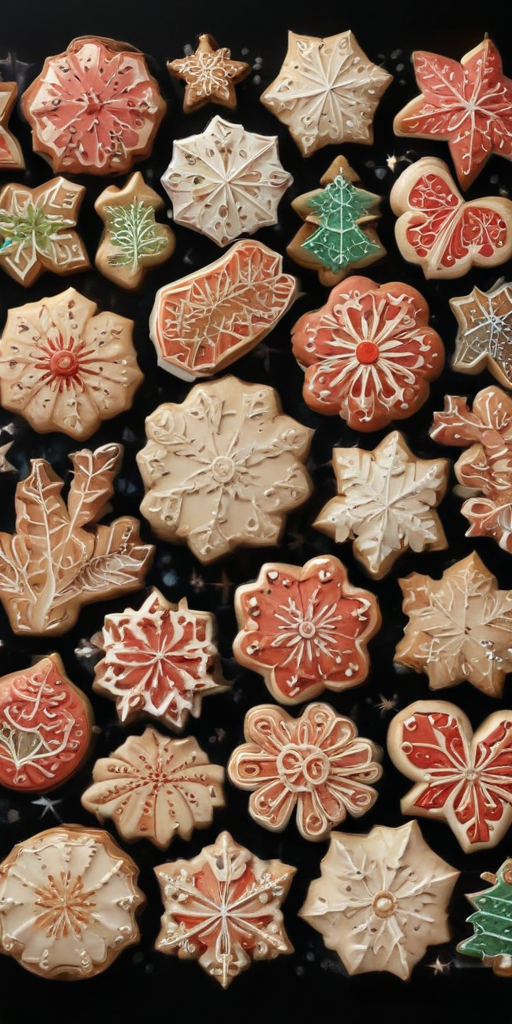 Beautifully Decorated Holiday Cookies in Festive Shapes and Colors ...