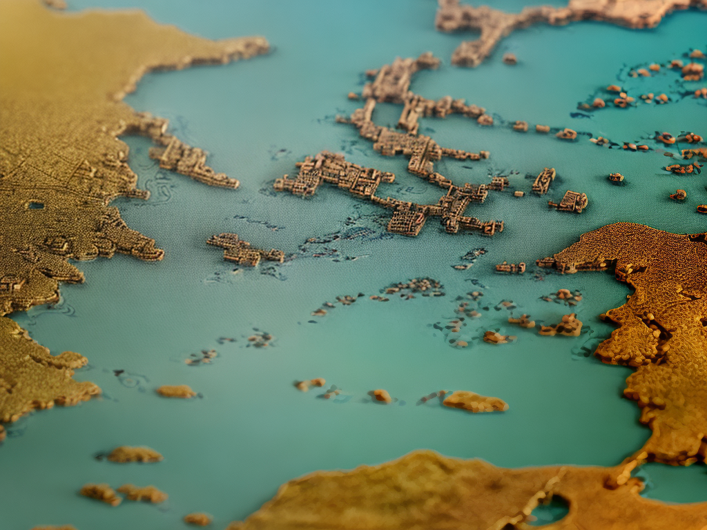 The Mysterious Map Image: Close-up of the ancient treasure map ...