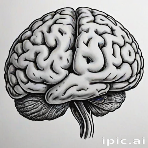 Detailed Illustration of the Human Brain Showcasing Its Complex Structure