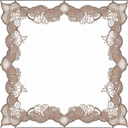 Intricate Decorative Frame Design with Elegant Patterns and Curved Lines