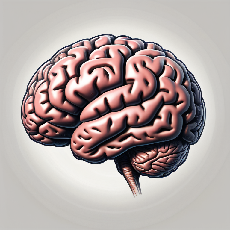 Intricate Model of the Human Brain Showcasing Its Complex Structure and ...