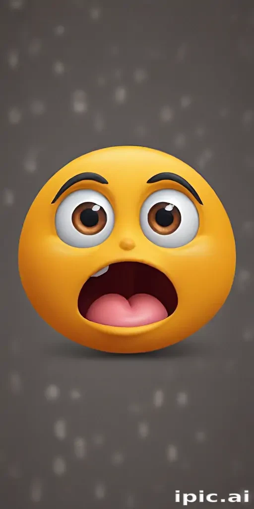Surprised Emoji Expressing Shock with Big Eyes and Open Mouth