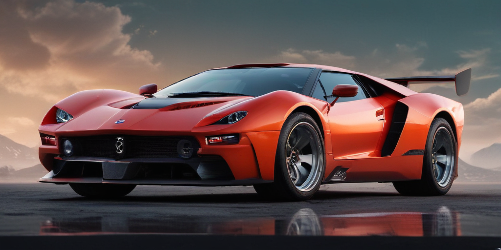 Stunning Orange Supercar Displaying Aerodynamic Design Against a ...