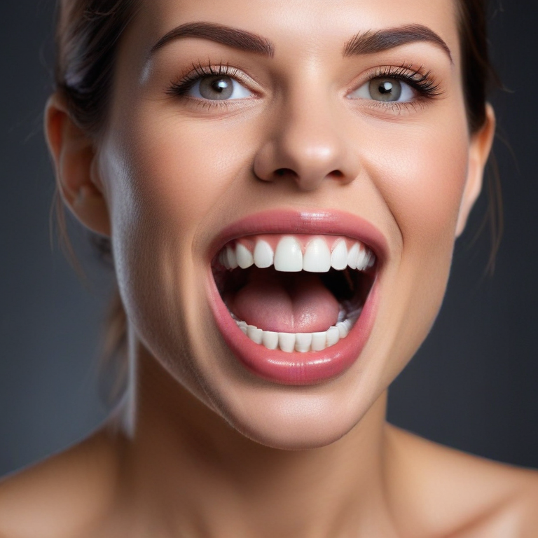 modern, inovative dentist and implants, teeth, modern, futuristic ...