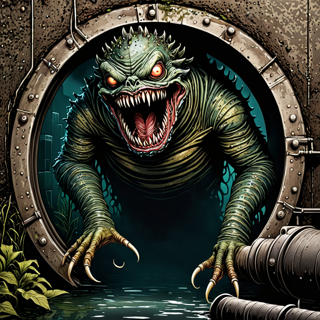 horrorfying sewer monster
