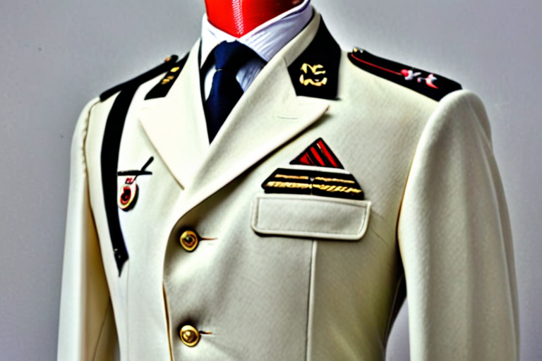 uniform entirely made from white.