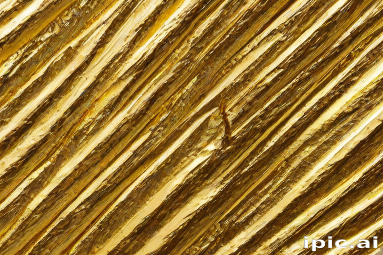 Intricate Textures of Shimmering Gold Strands in Abstract Design