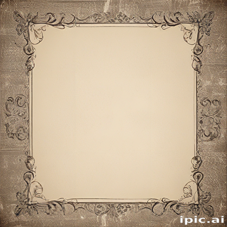 Elegant Vintage Frame with Intricate Designs for Artistic Creations and ...