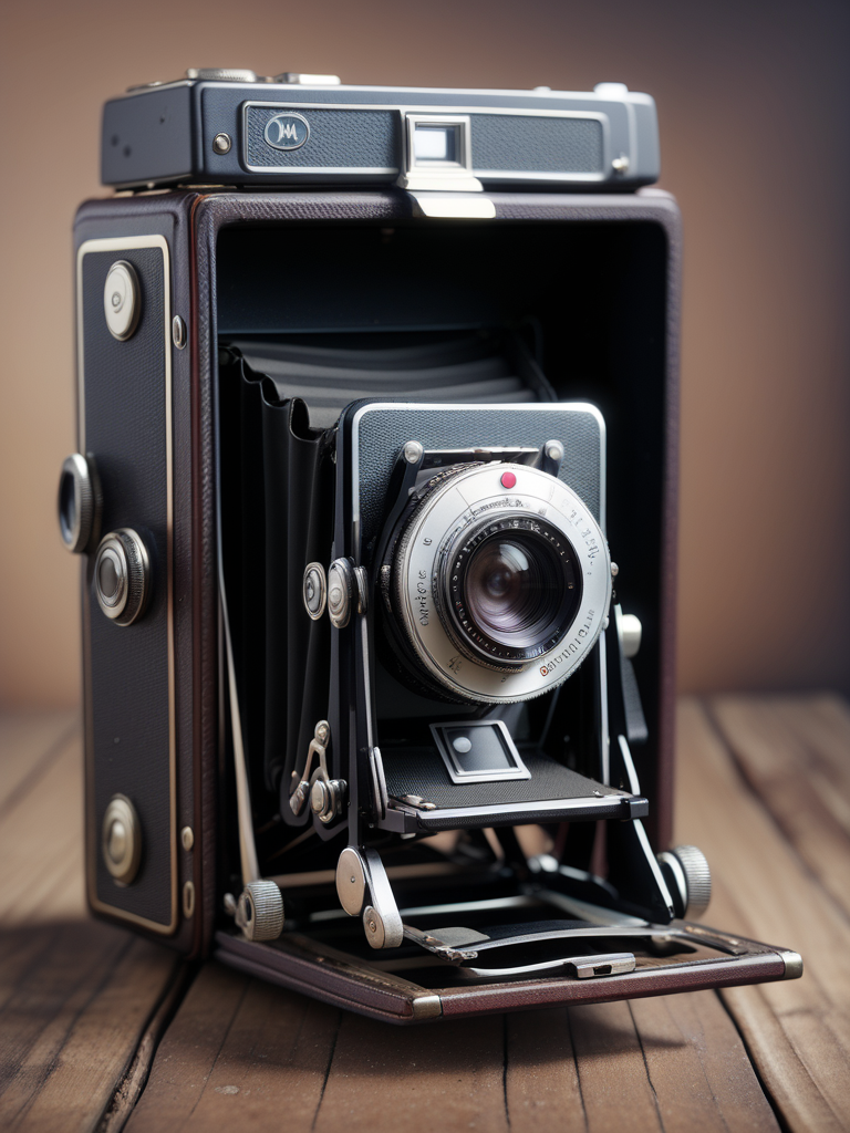 Vintage Folding Camera with Classic Design Capturing Timeless ...