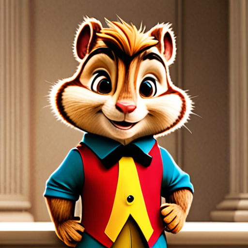 alvin seville the chipmunk in a fancy suit