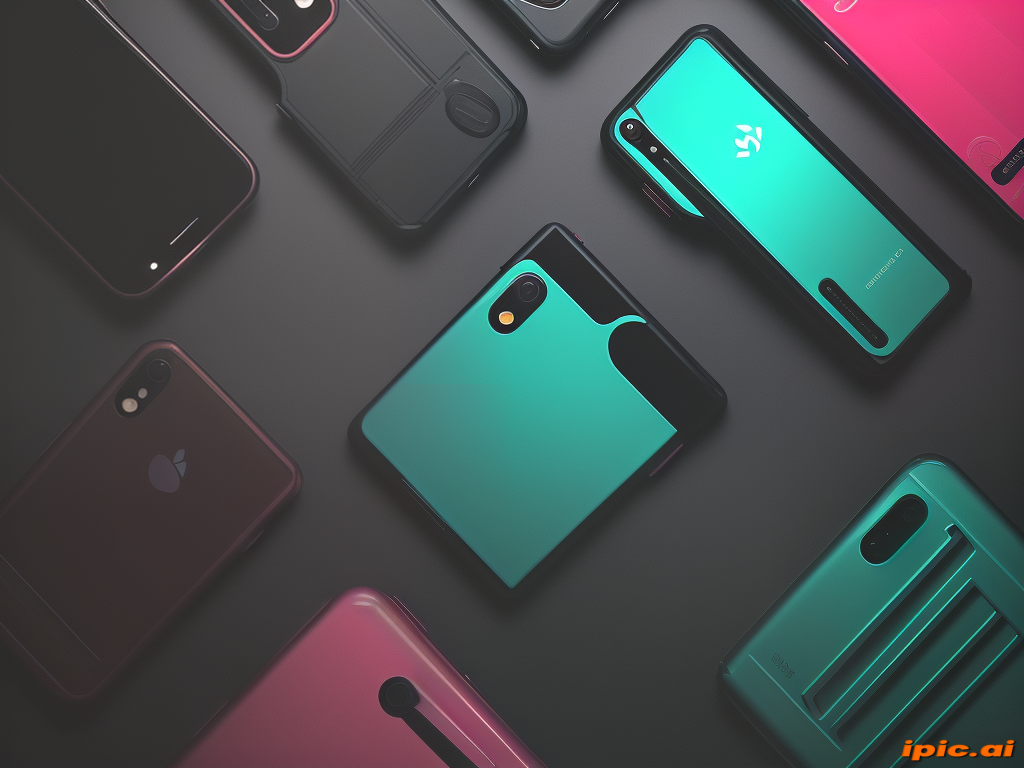 Stylish Collection of Modern Smartphones with Colorful Cases and Designs