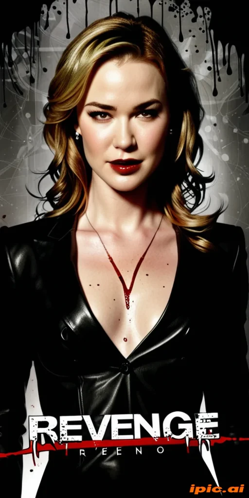 Dark and Intense Portrait of a Vengeful Character in a Black Outfit