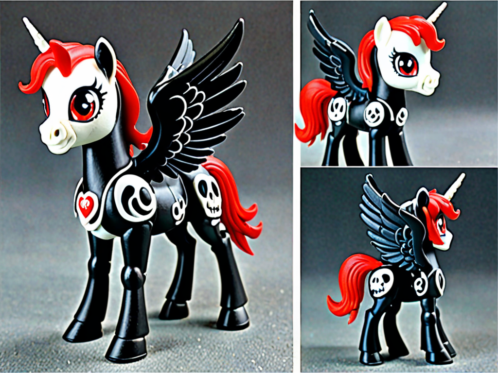 mlp g4 pony mare dark alicorn white markings on face red eyes red and ...