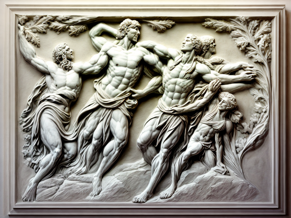 decorative plaster bas-relief