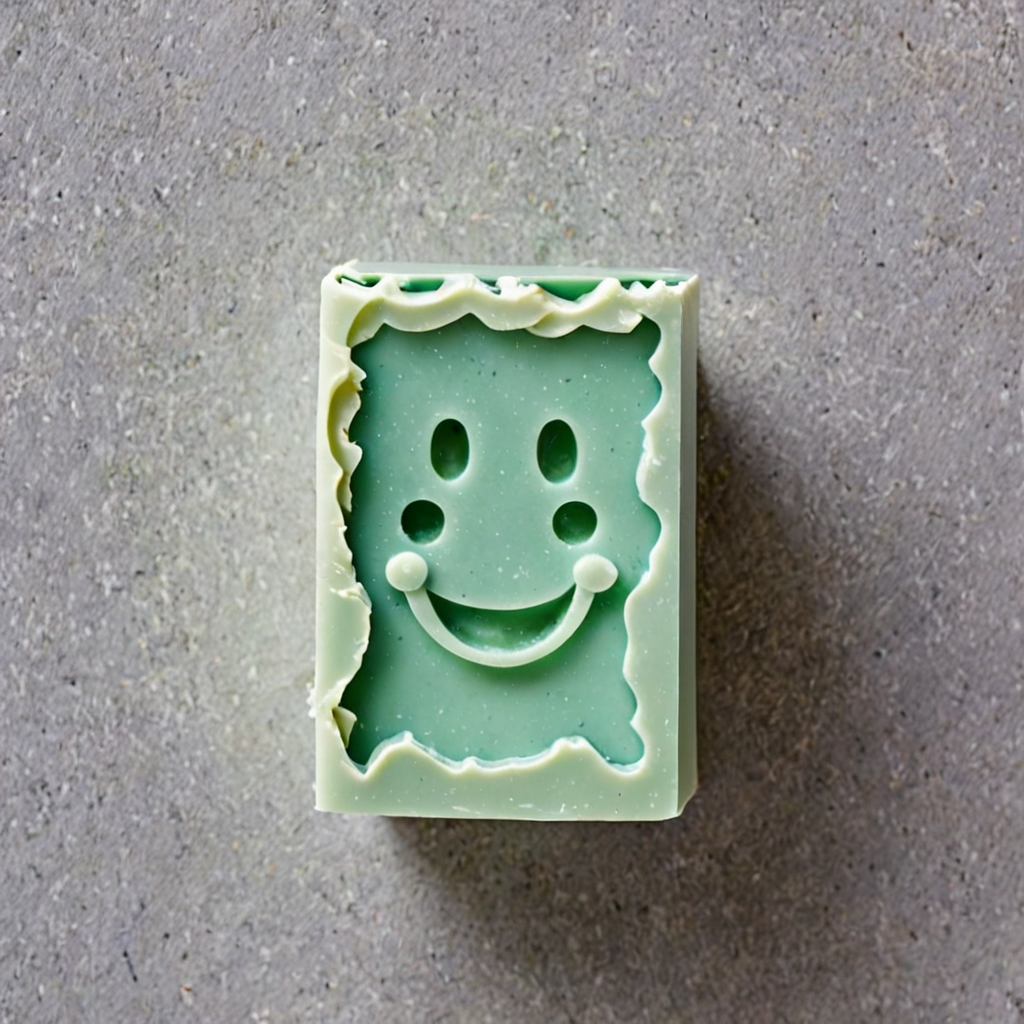 A cute bar of soap with a cuter face