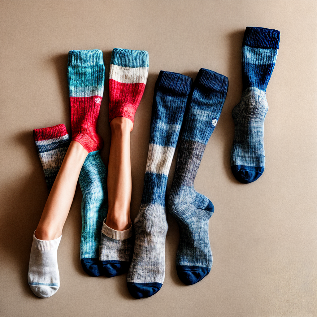 socks with a planet mars pattern