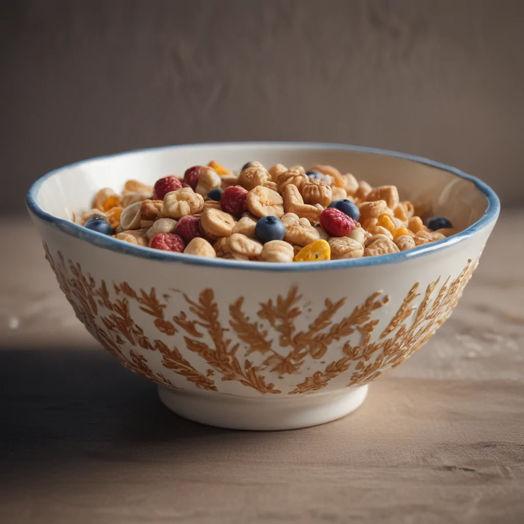 A Colorful Bowl of Crunchy Cereal with Berries and Nuts Delightfully ...