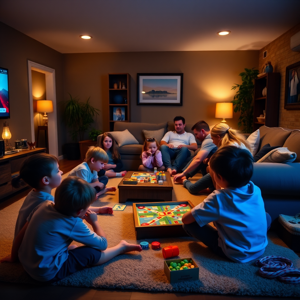 Family Game Night: A Cozy Gathering with Laughter and Fun Together