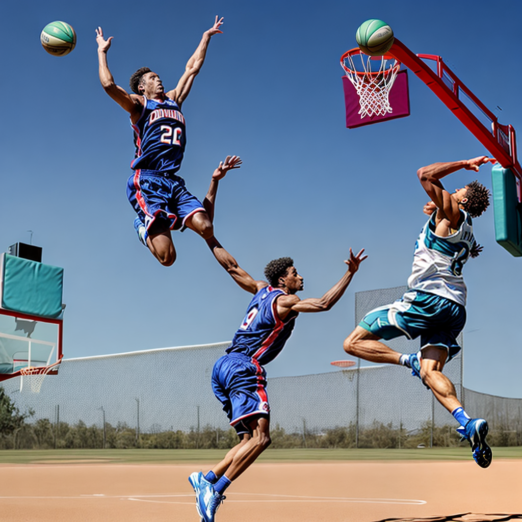 basketball player blooper, detailed, high resolution, funny