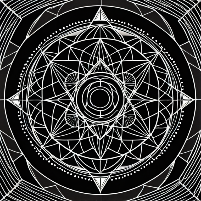 create a beautiful high resolution sacred geometry photo with a person ...