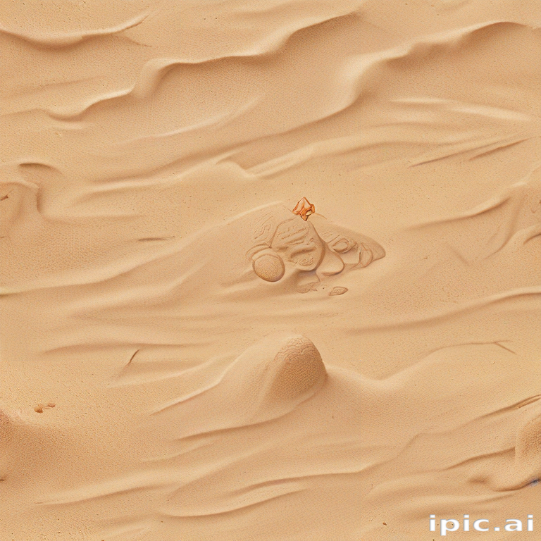Expansive Desert Landscape with Subtle Textures and a Hidden Object