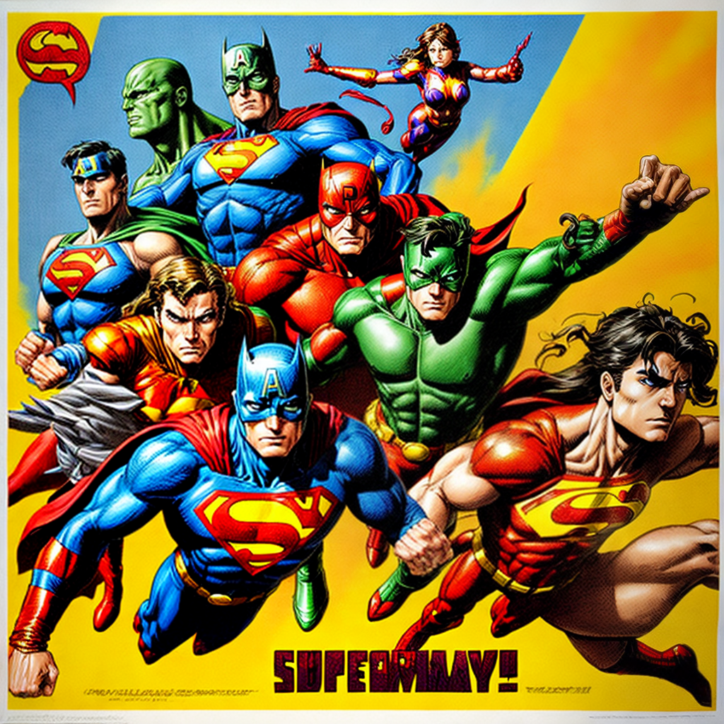 super hero fantasy comic poster