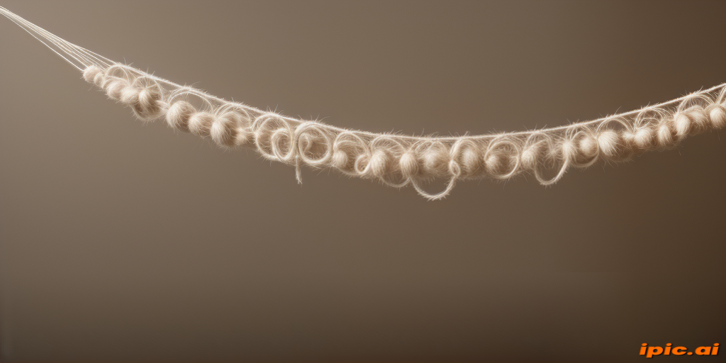 Delicate Strings of Yarn Forming Beautiful Loops Against a Soft Background
