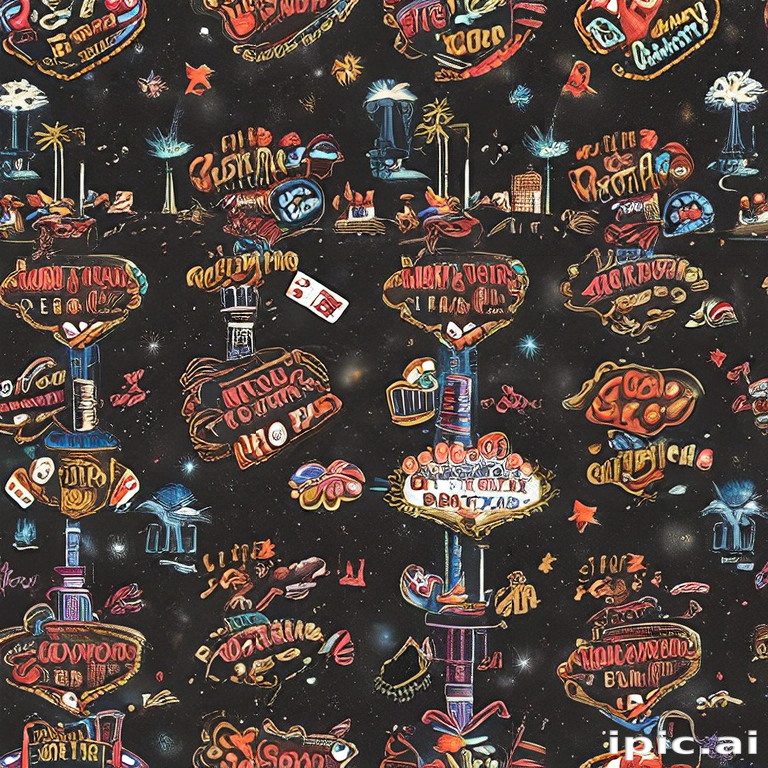 Colorful Neon Signs and Iconic Landmarks Illustrating a Vibrant ...
