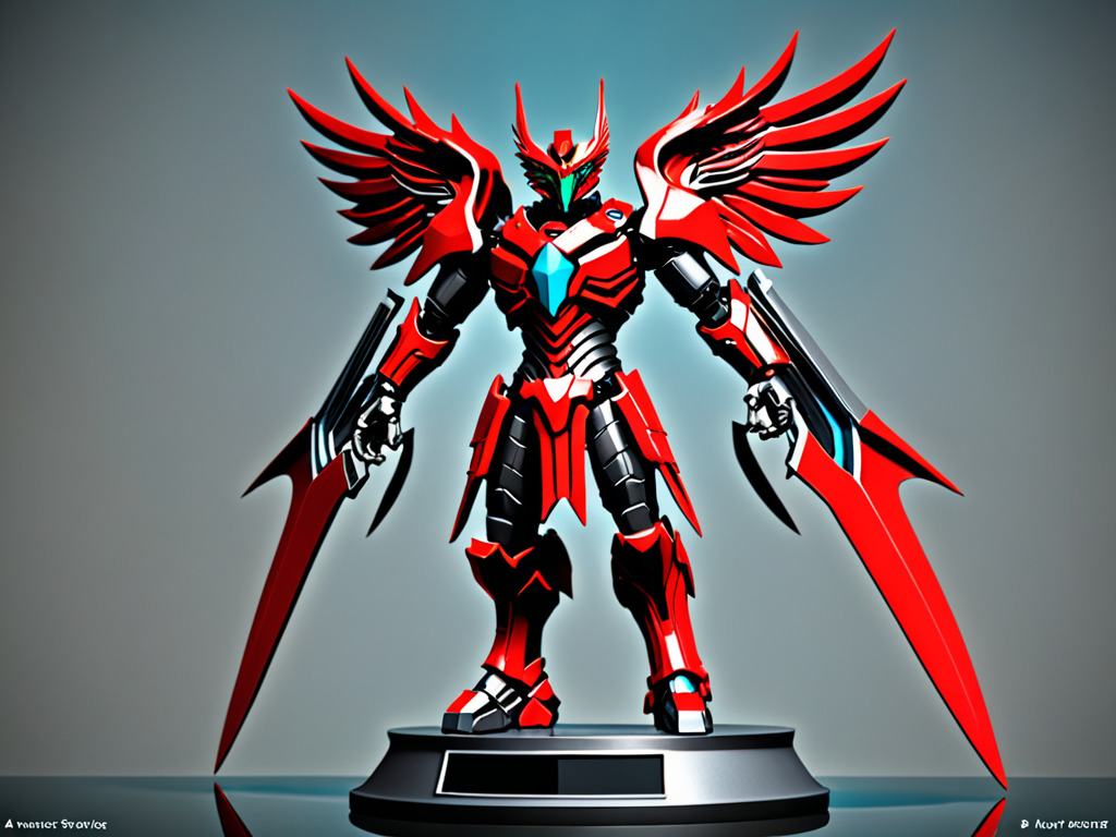 video game style red fenix trophy