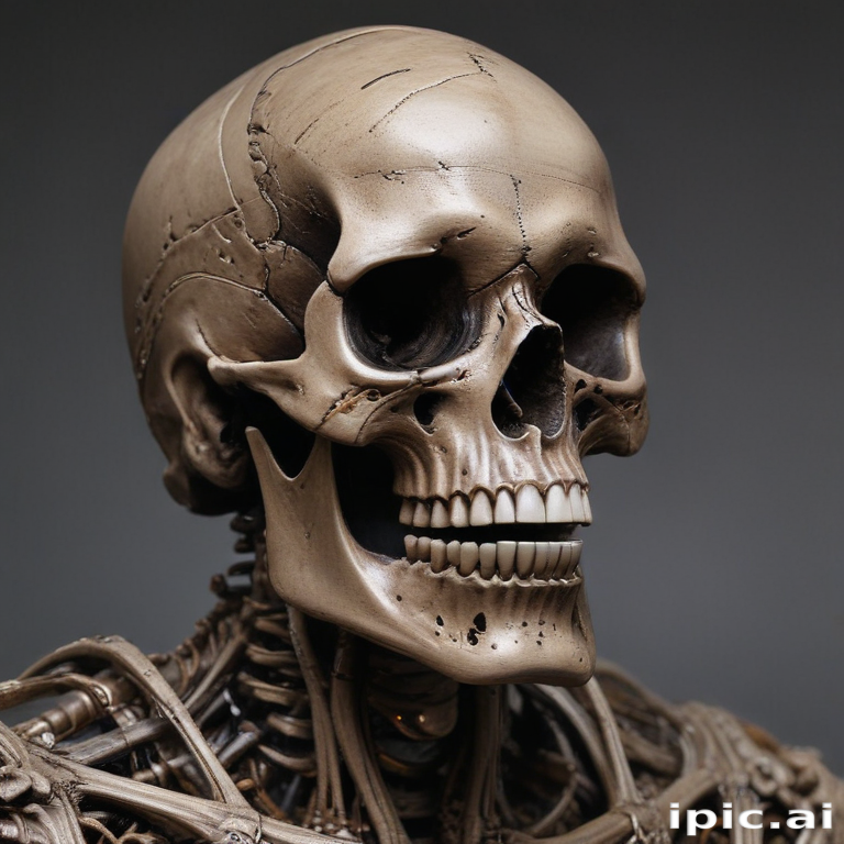 Intricate Detailed Skeleton Model Showcasing Realistic Features and ...