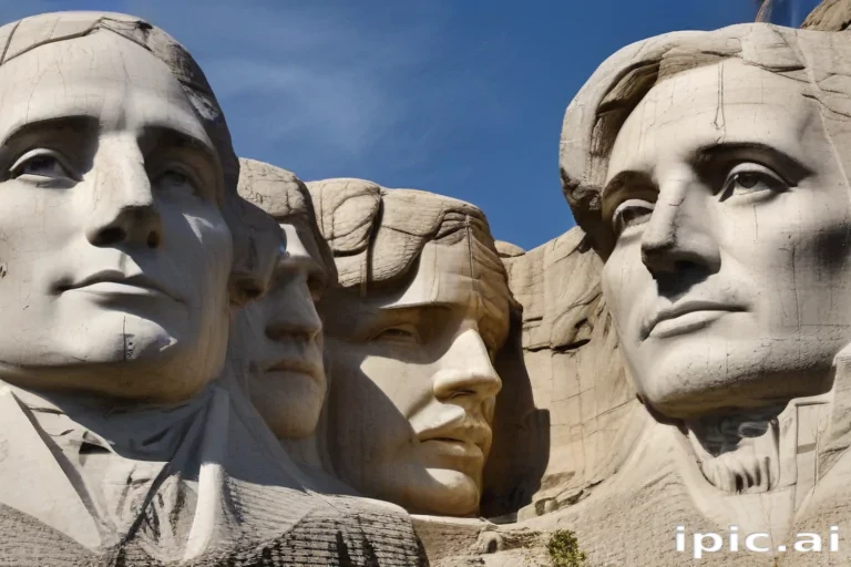 Monumental Sculpture of Four American Presidents Carved into Rocky ...