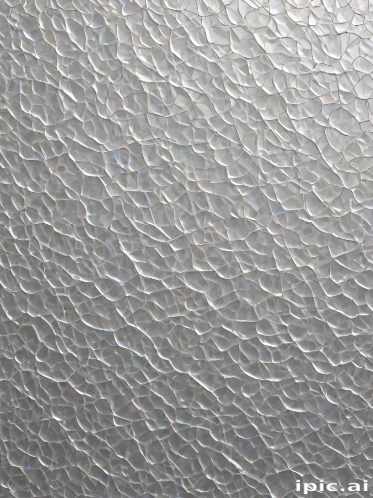 Textured Glass Surface Reflecting Light in a Unique, Artistic Pattern