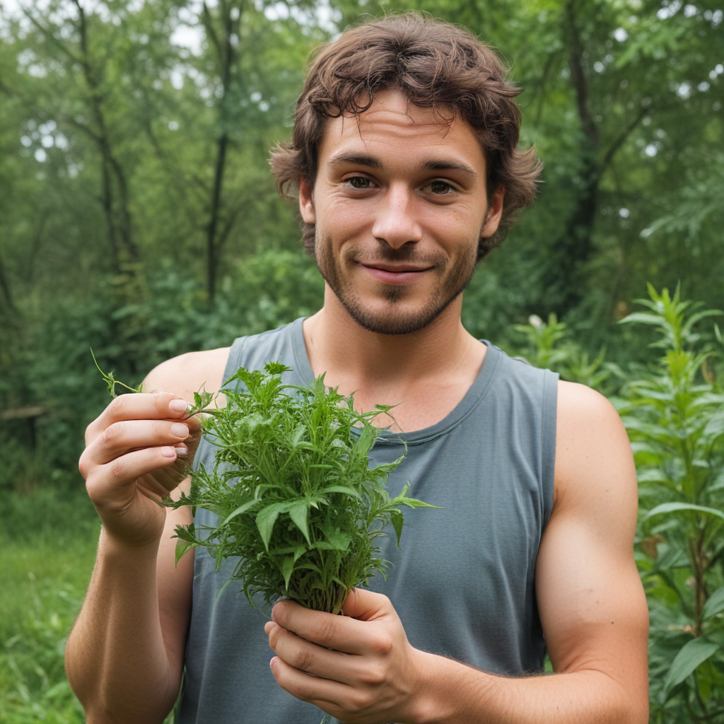 a weed man holding canabis