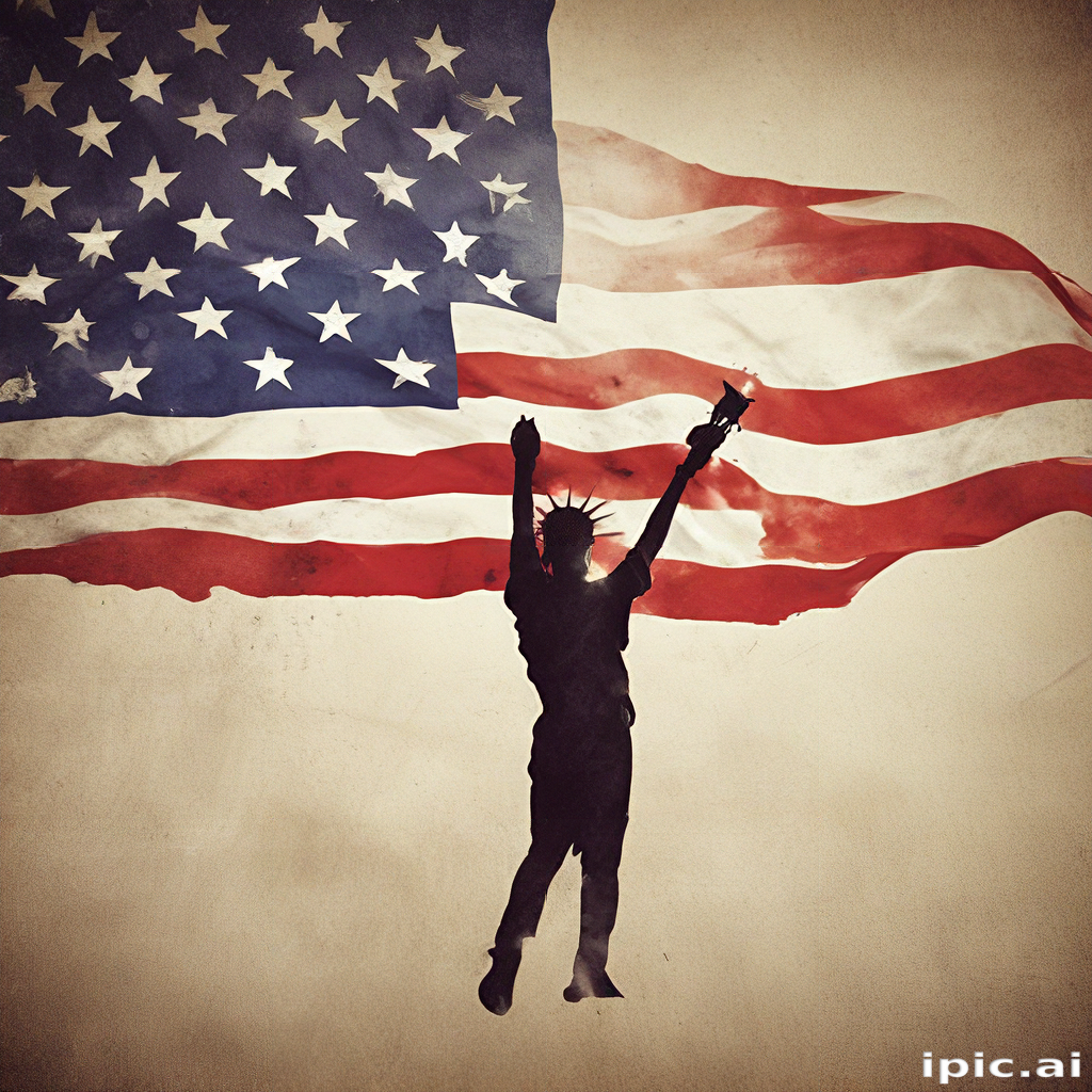 Emblematic Representation of Freedom: The Statue of Liberty Against the ...