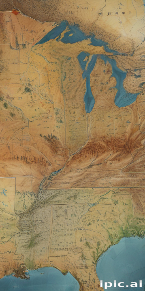 Detailed Topographic Map Illustrating the Geological Features of the ...